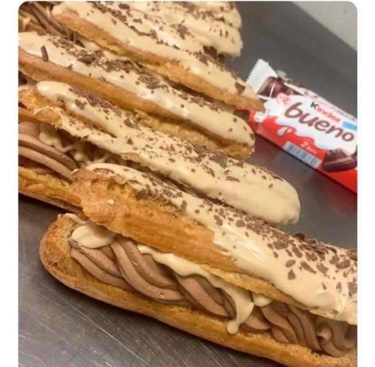 KINDER BUENO CHEESECAKE ECLAIR!!!🤯😍 | Scrolller