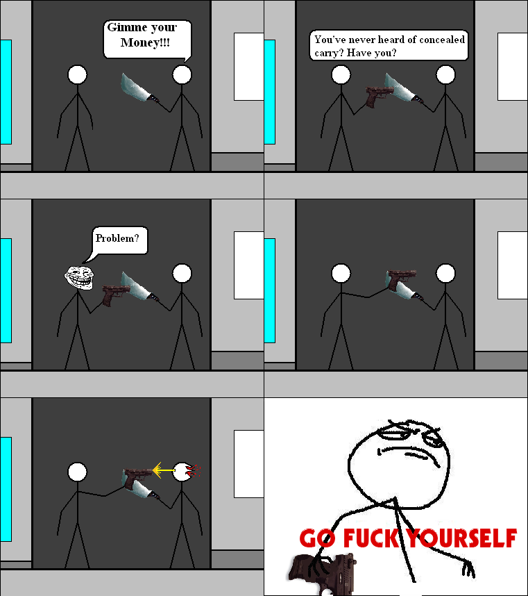 Knife at a gun fight | Scrolller