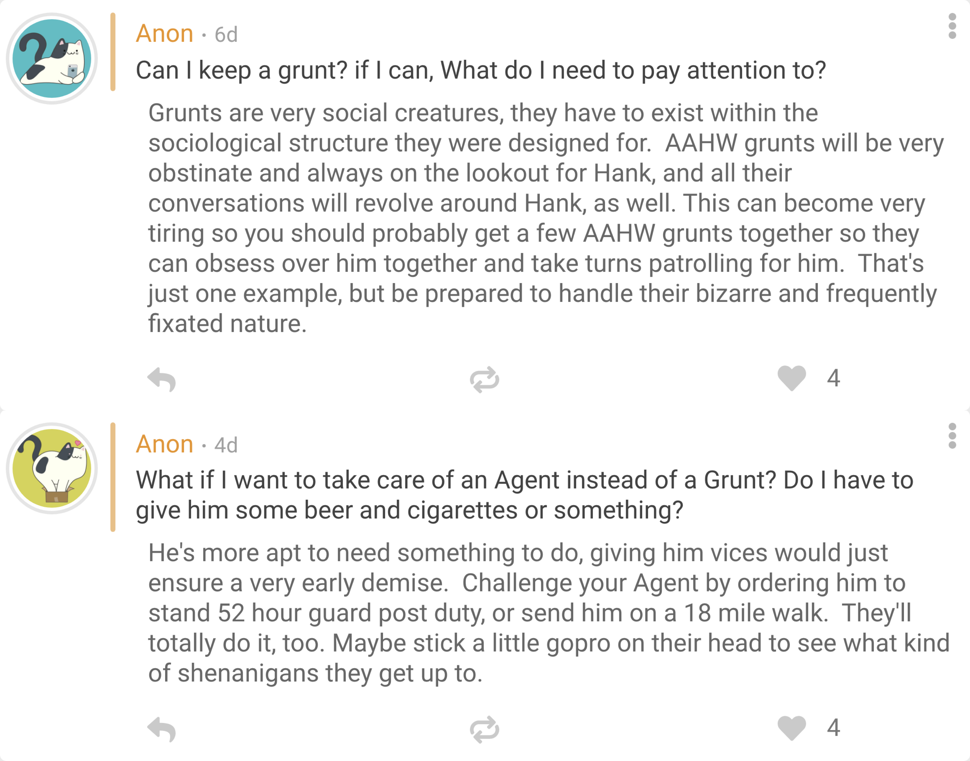 Krinkels tells us how to take care of Grunts and Agents | Scrolller