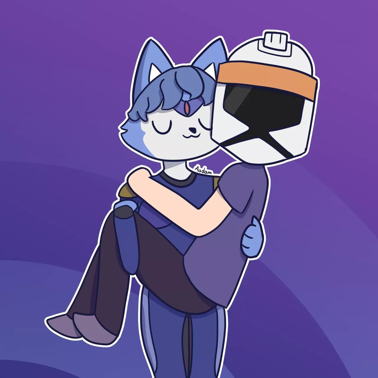 Krystal holding a clone trooper (me) | Scrolller