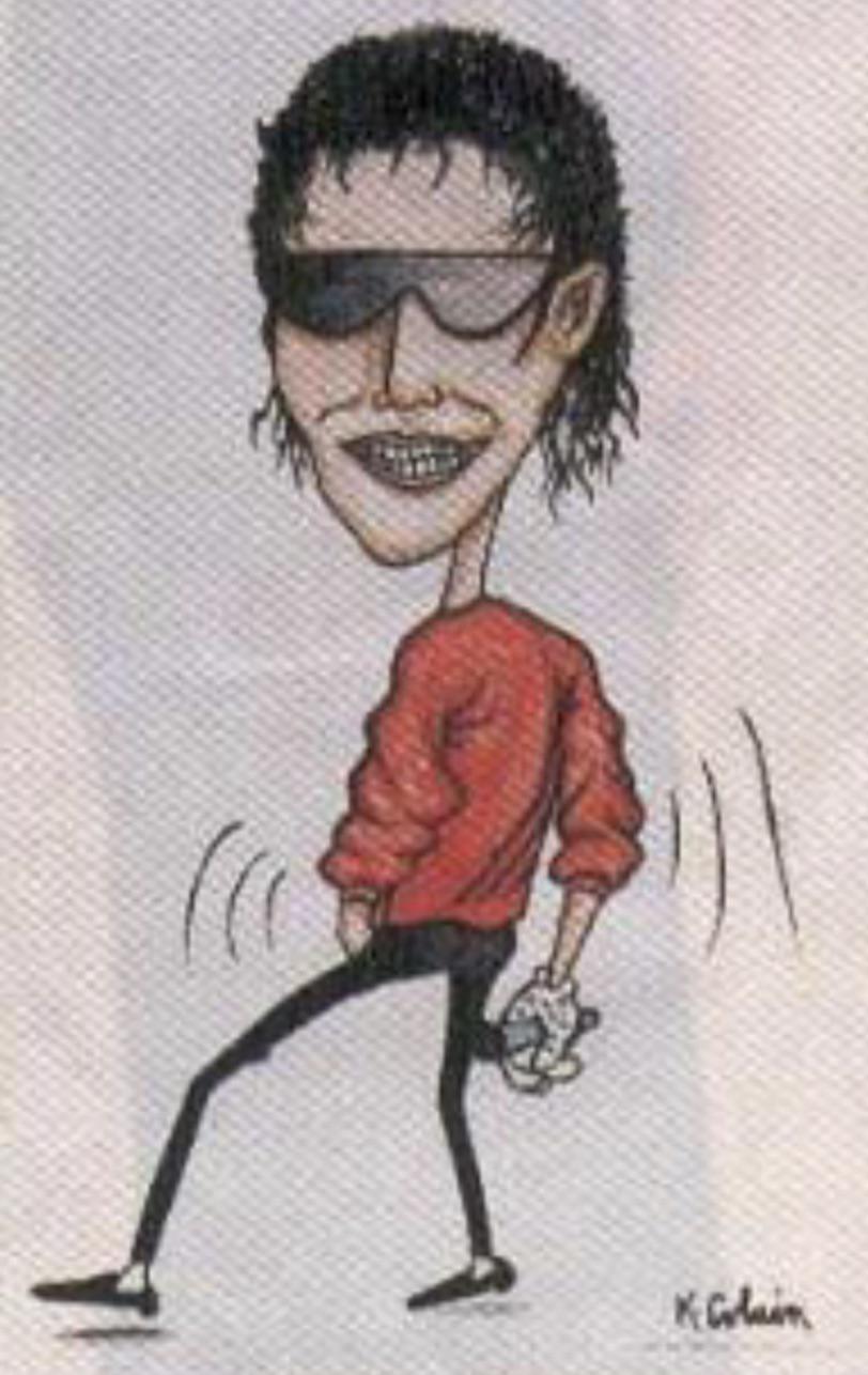 Kurt Cobain’s drawing of Michael Jackson doing the moonwalk. | Scrolller