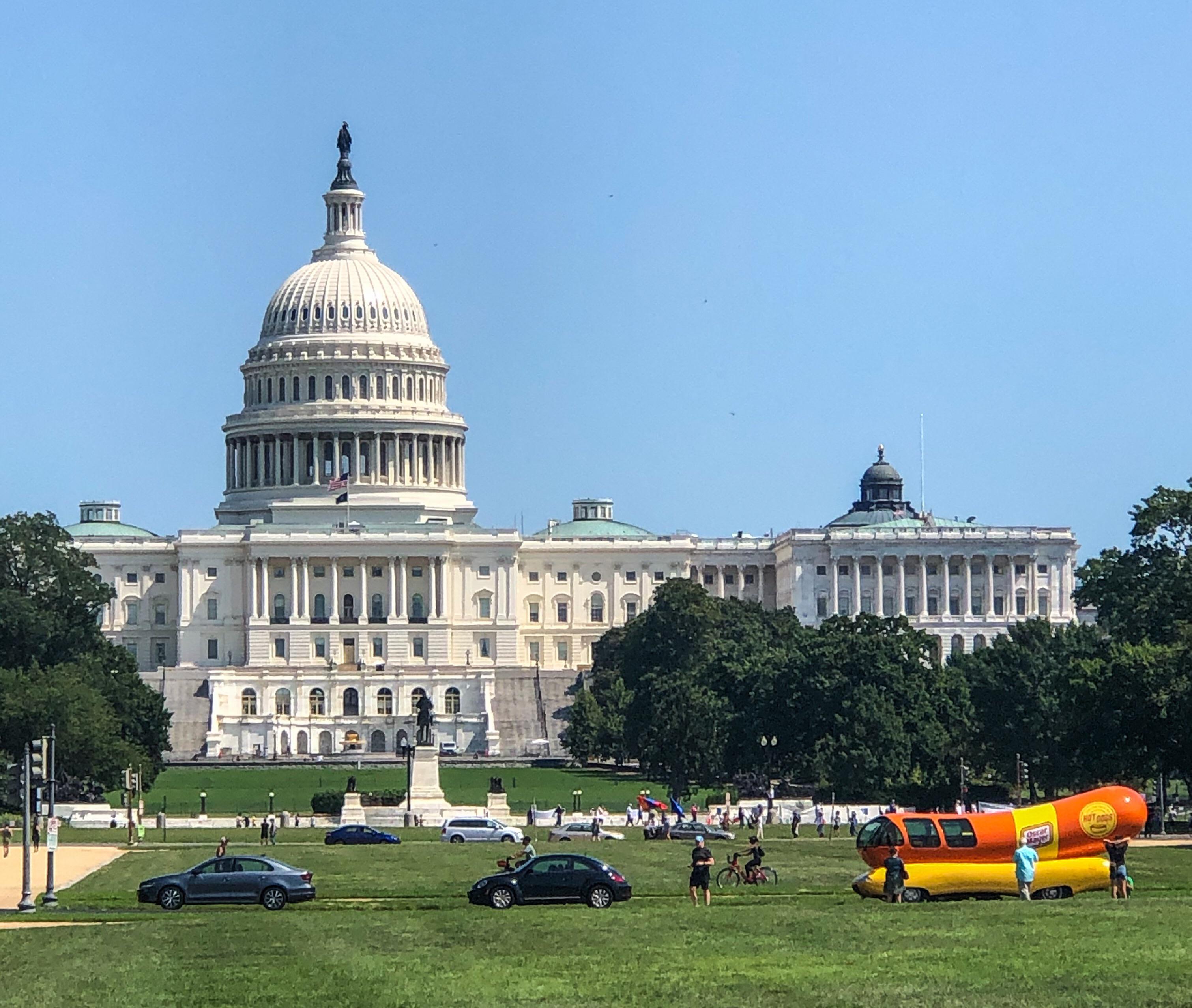 Large wiener spotted outside the Capitol | Scrolller