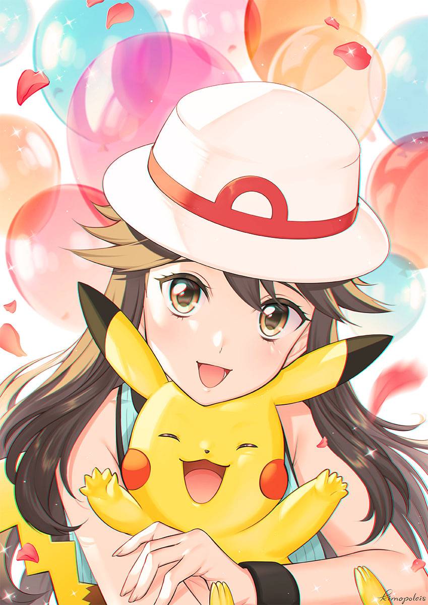 Leaf with Pikachu | Scrolller