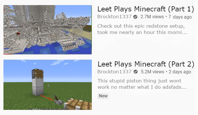 Leet Plays Minecraft | Scrolller