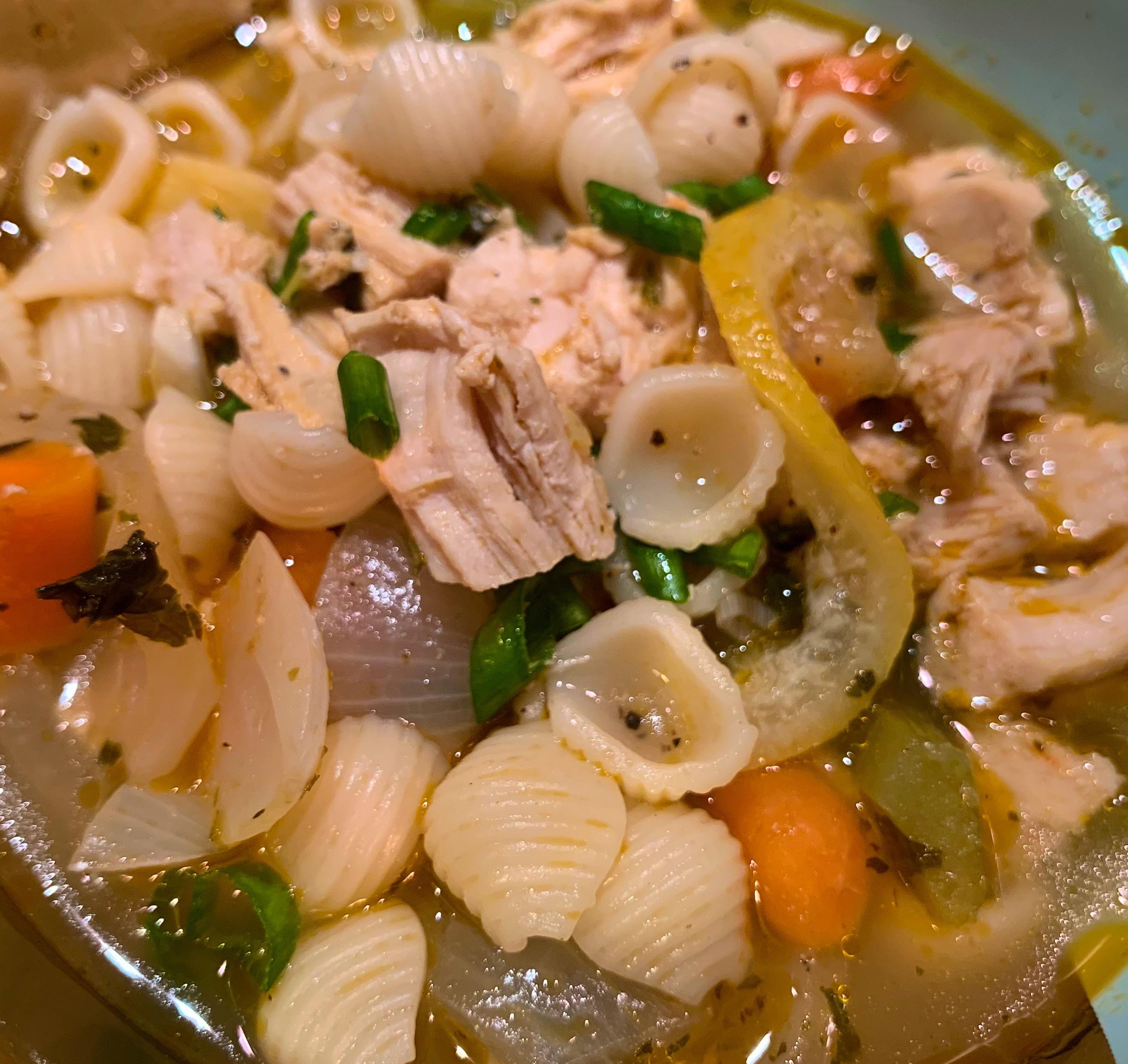 Lemon Garlic Chicken & Shells Soup | Scrolller