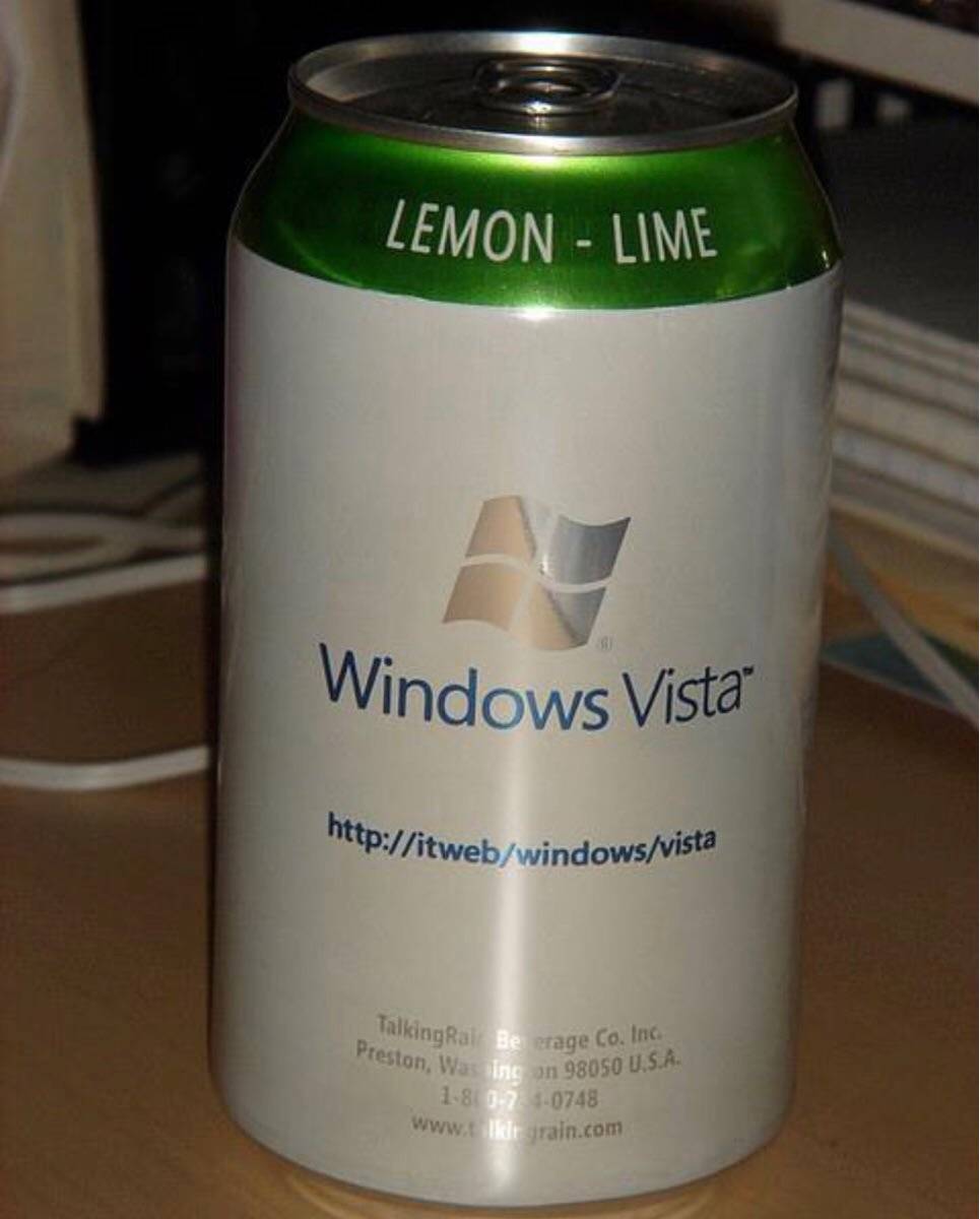 Lemon-Lime Windows Vista Drink | Scrolller