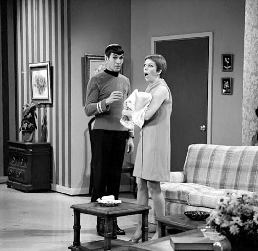 Leonard Nimoy visits The Carol Burnett show in 1967. | Scrolller