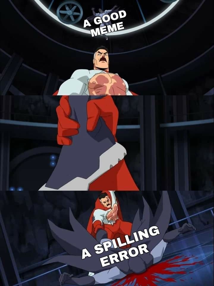 Lets hope this meme has no such spelling errors.. | Scrolller