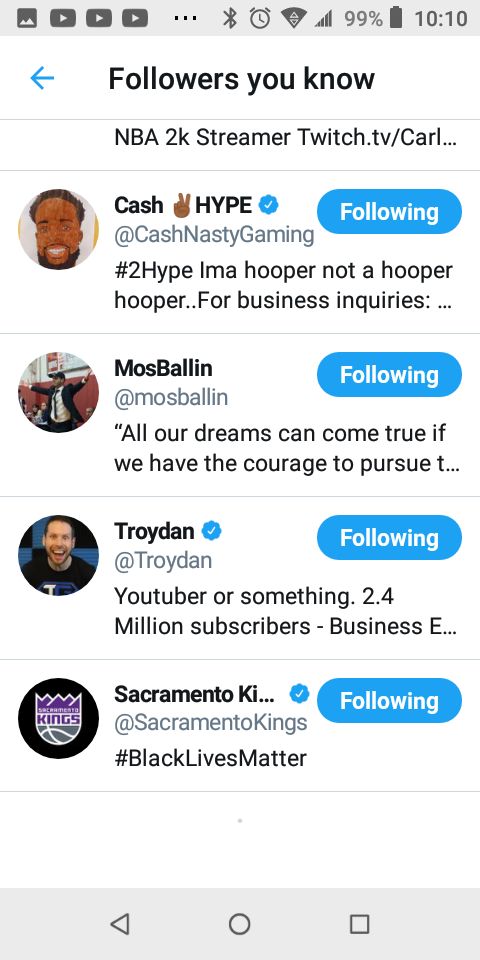 Let's talk about how the Sacramento kings official Twitter account follows kenny | Scrolller