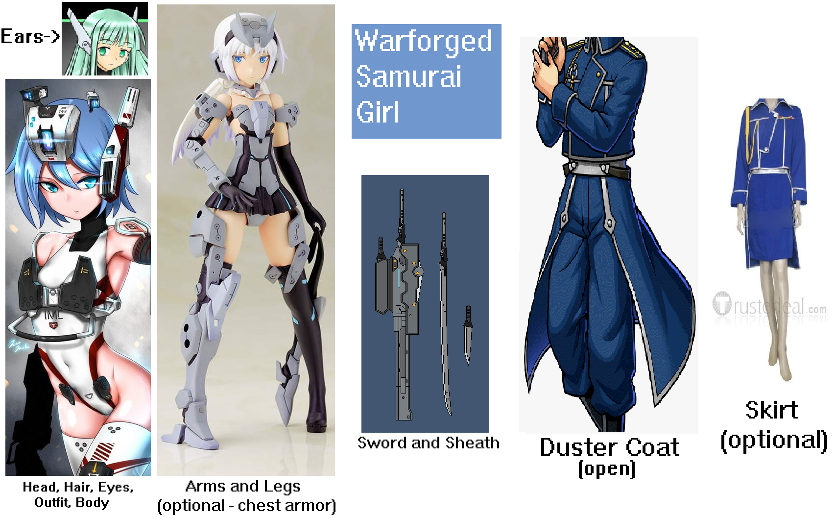 [LFA] Can you draw my Female Samurai Warforged | Scrolller