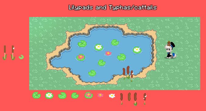 Lilypads and cattails | Scrolller
