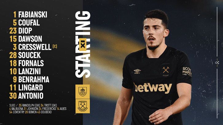 Lineup Vs Burnley - Antonio Starts | Scrolller