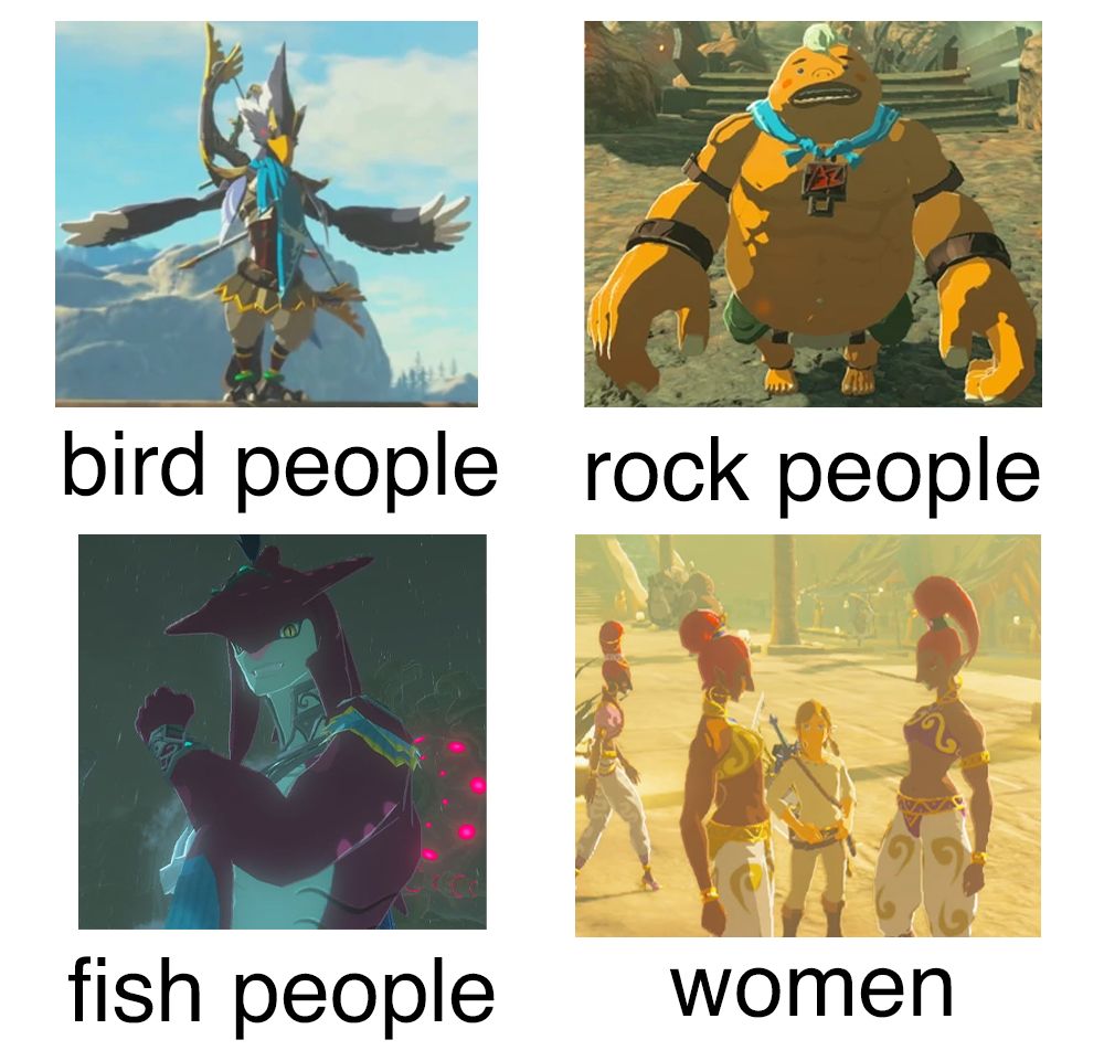[BotW] Ah yes, the four fantastical races of hyrule | Scrolller