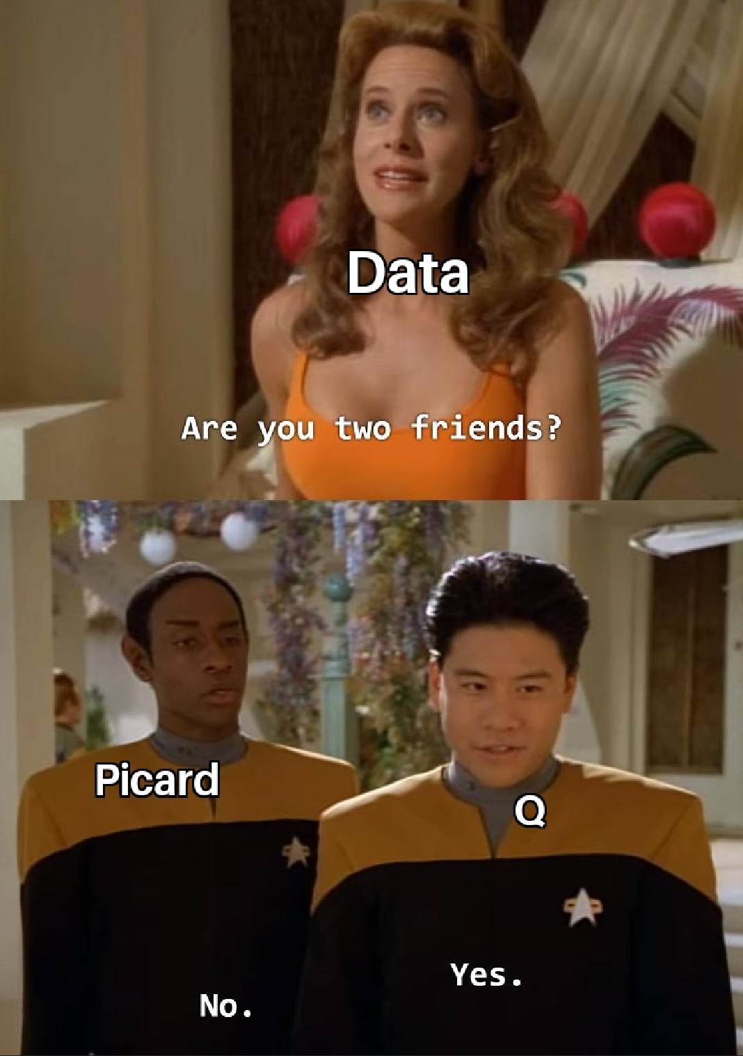 Literally every episode with Q | Scrolller