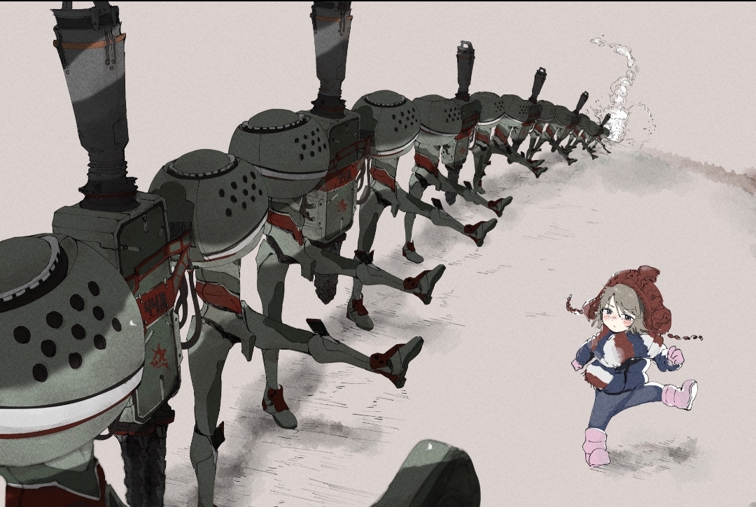 Little Shikinami and the marching Eva 4444c | Scrolller