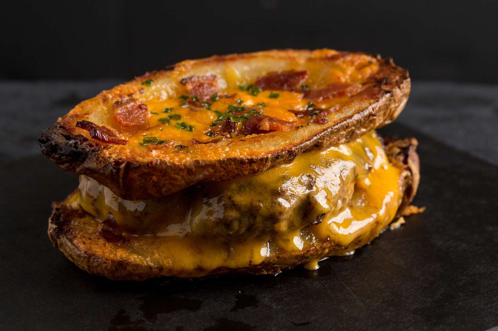 Loaded Potato Patty Melt | Scrolller