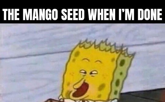 Lol everyone can relate sucking the life out of the mango seed | Scrolller