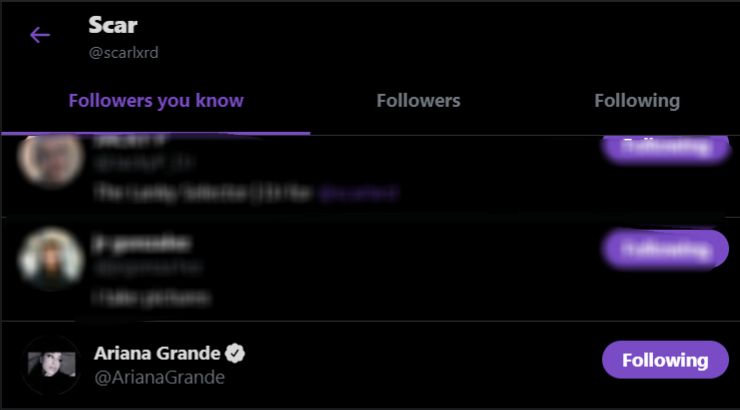 Lol look who follows Scar on Twitter | Scrolller