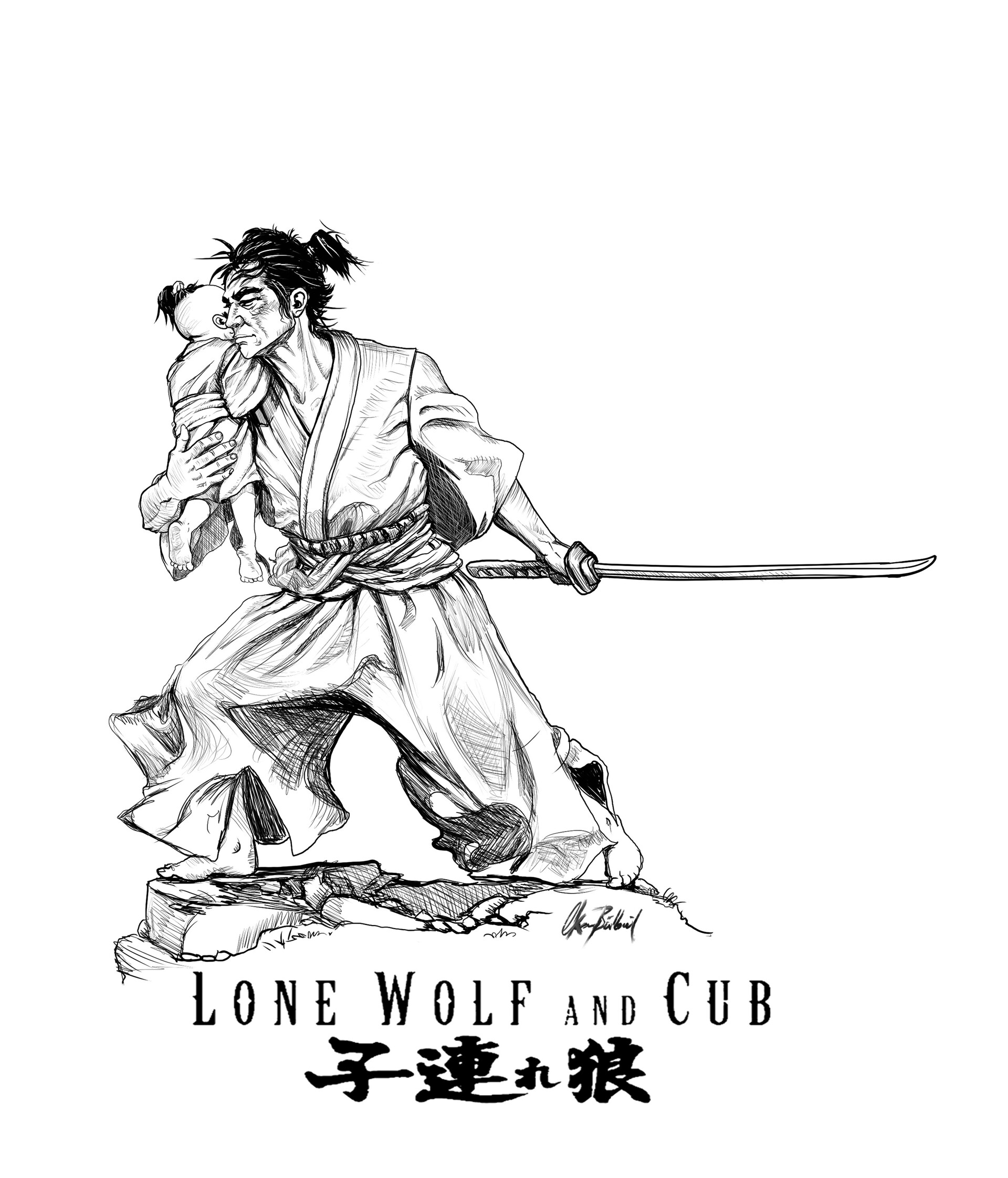 Lone Wolf and Cub by Okan Bülbül | Scrolller