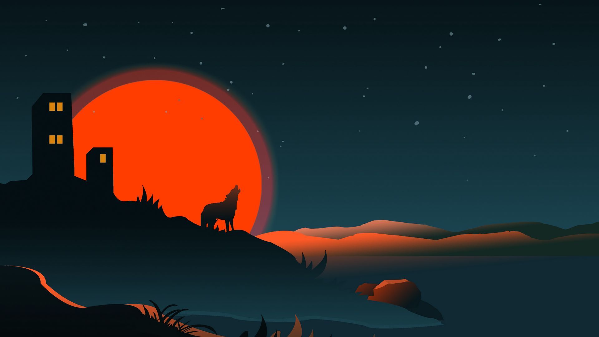 Lone Wolf Great Vector Art [1920x1080] | Scrolller