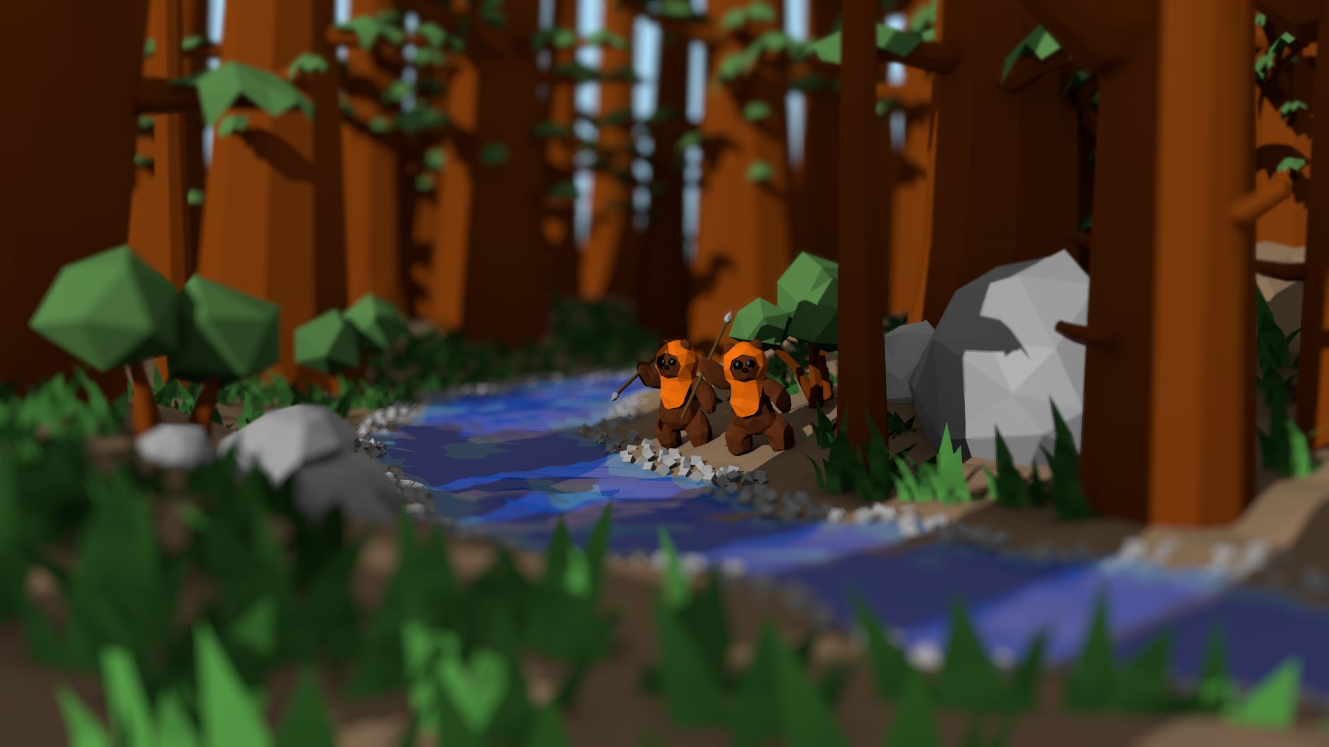 Low Poly Endor (My first low poly model) | Scrolller