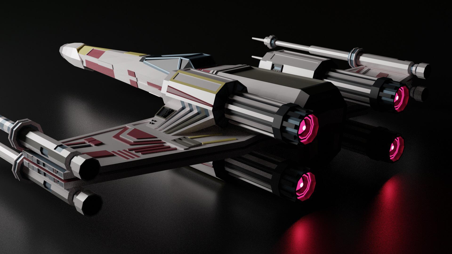 Low Poly X Wing I made a while ago | Scrolller