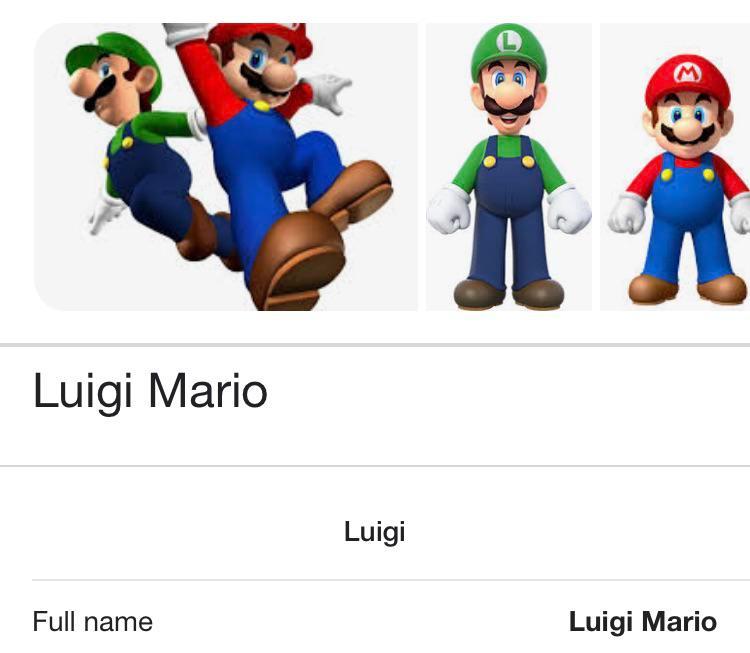 Luigis full name is “Luigi Mario” | Scrolller