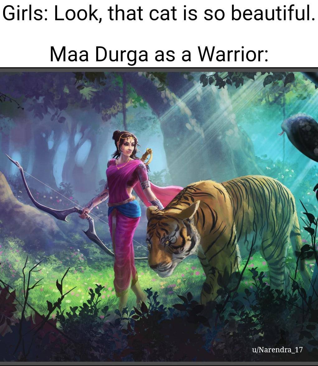 Maa Durga with a Tiger. | Scrolller