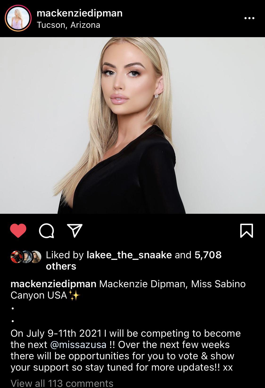 Mackenzie is gonna be competing in the Miss Arizona USA pageant 2021 | Scrolller