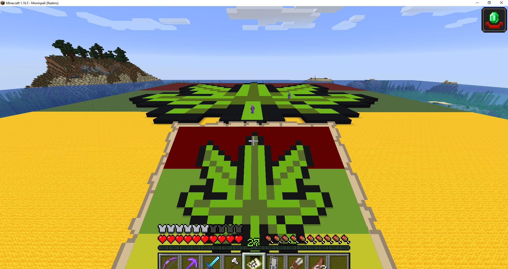 Made a kannabis leaf Map art on minecraft | Scrolller