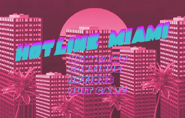 made this hotline miami menu thing in photoshop | Scrolller