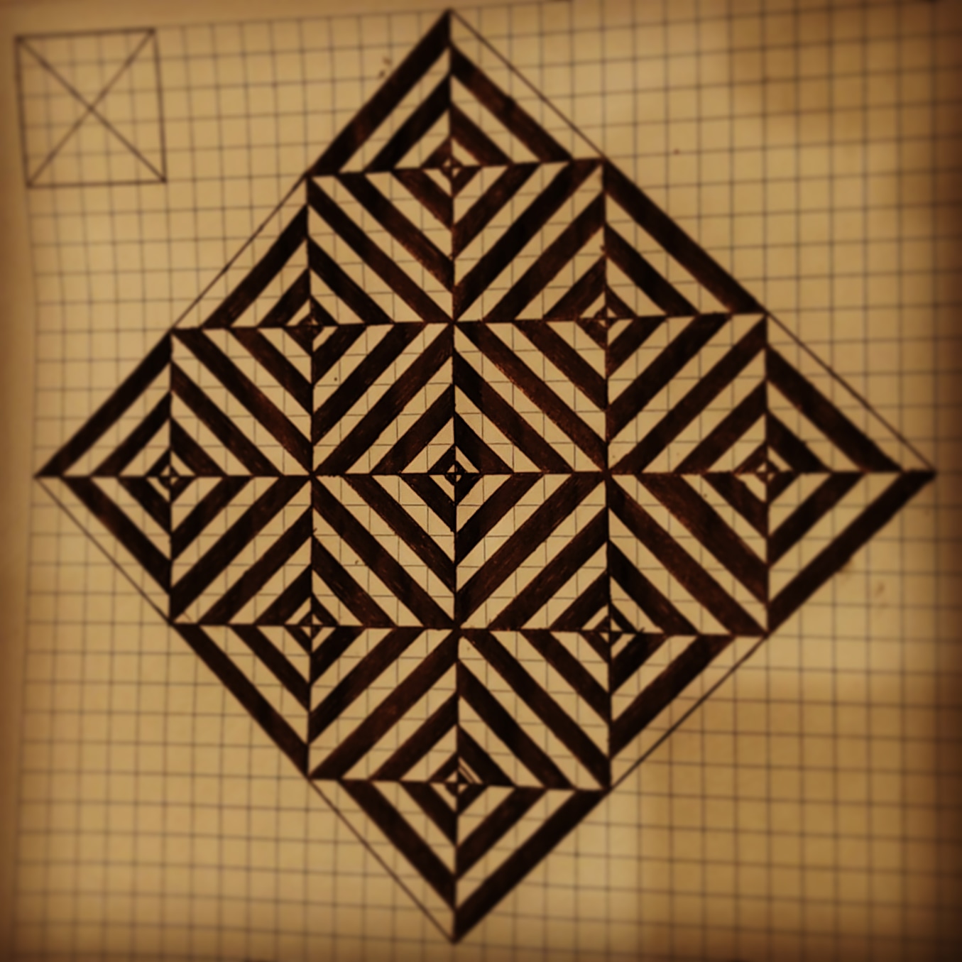 Made this Op art inspired 3x3 tile pattern | Scrolller