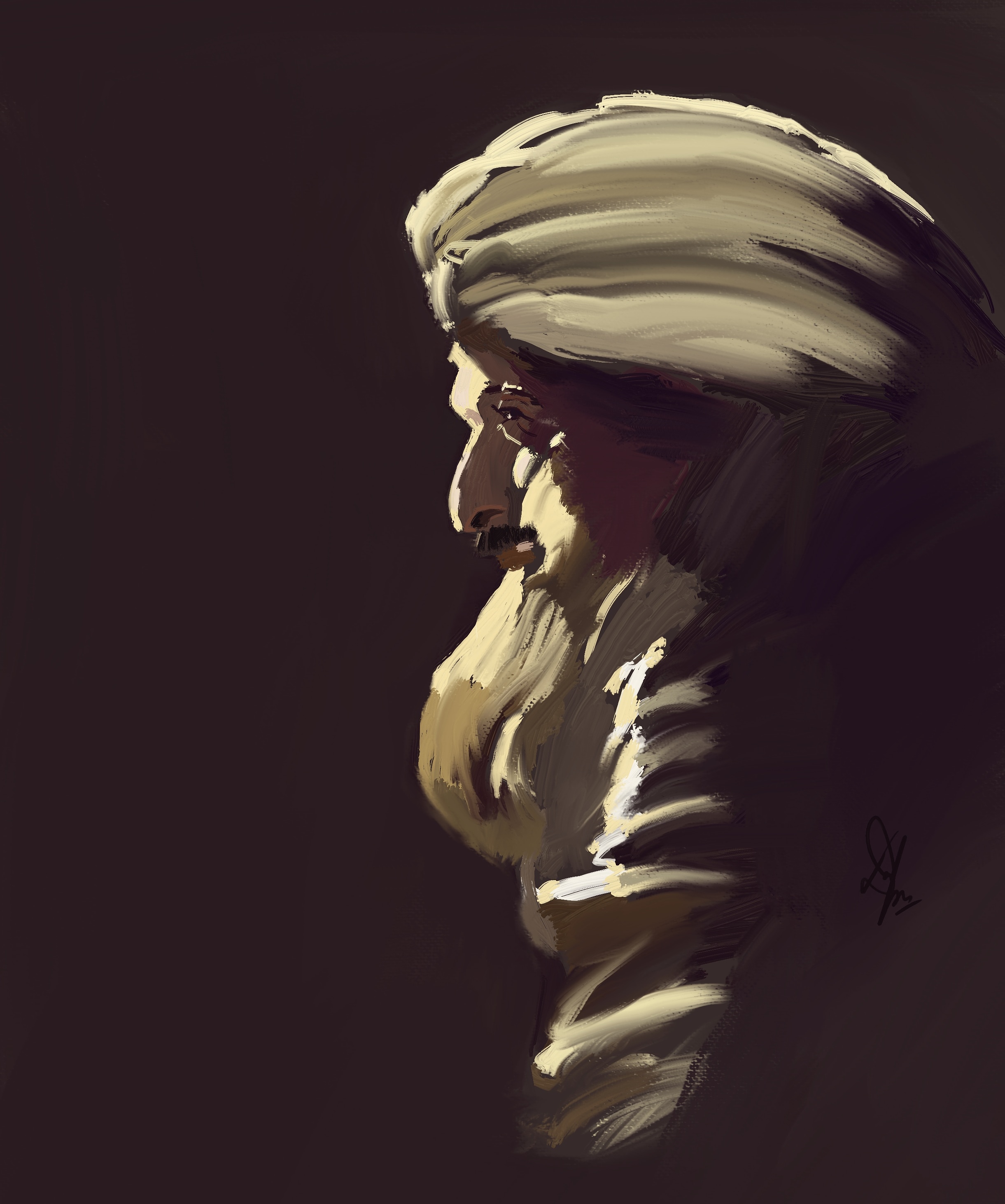 Man in a turban, me, infinite painter, 2021 | Scrolller