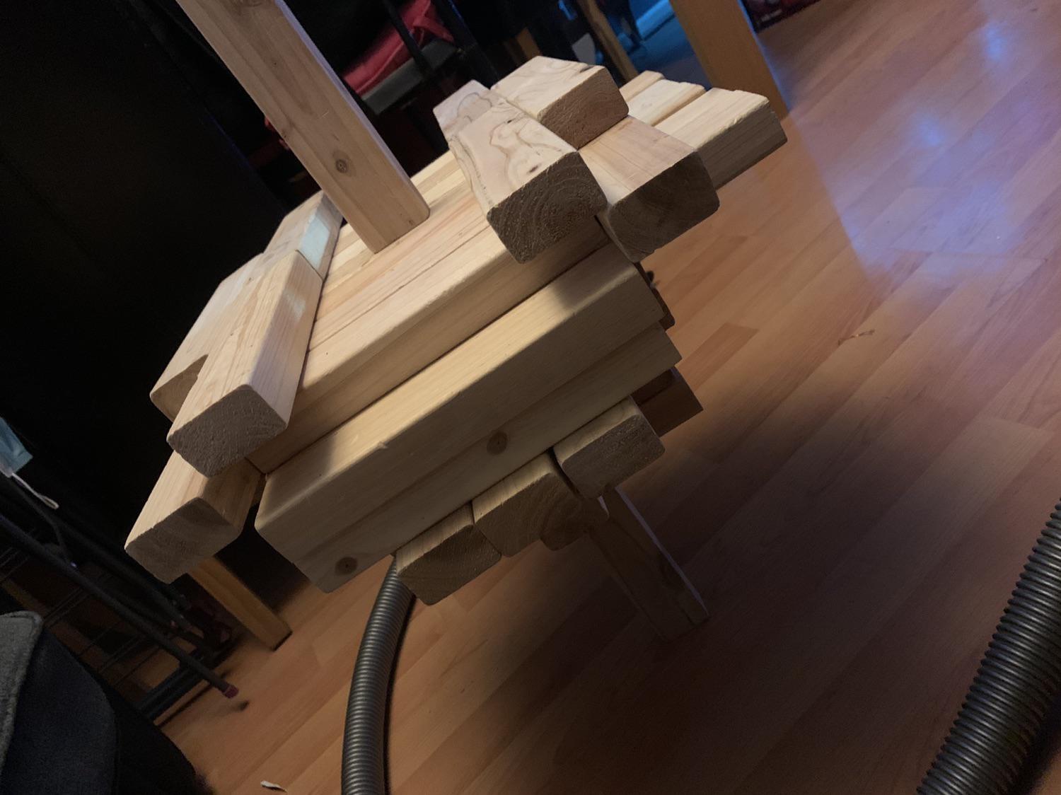 Managed to stack a whole oversized jenga set | Scrolller