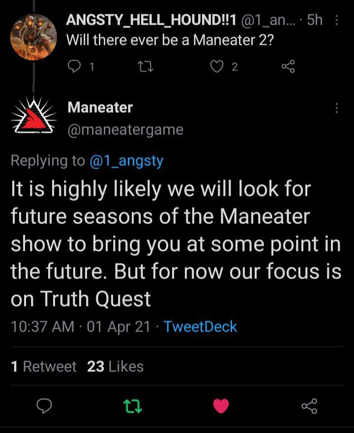 Maneater 2 confirmed | Scrolller