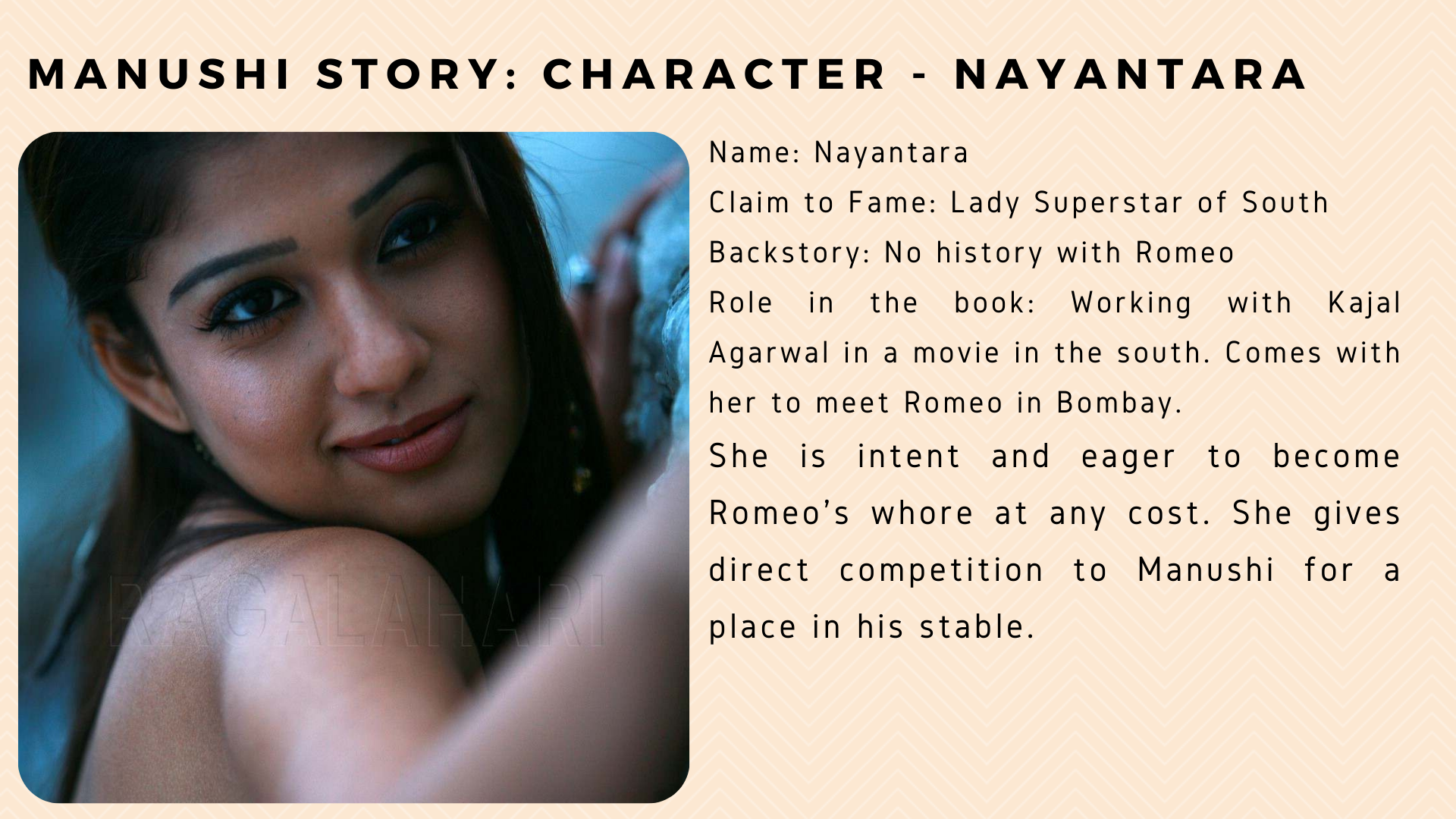 Manushi Story: Character - Nayantara | Scrolller