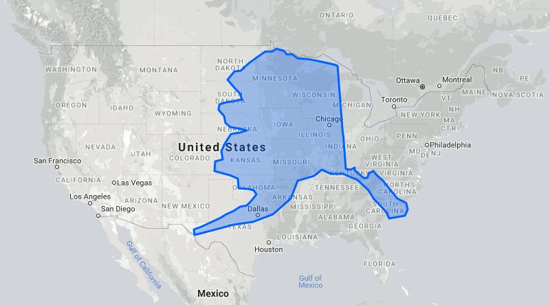 [Map] Here's how big Alaska really is | Scrolller