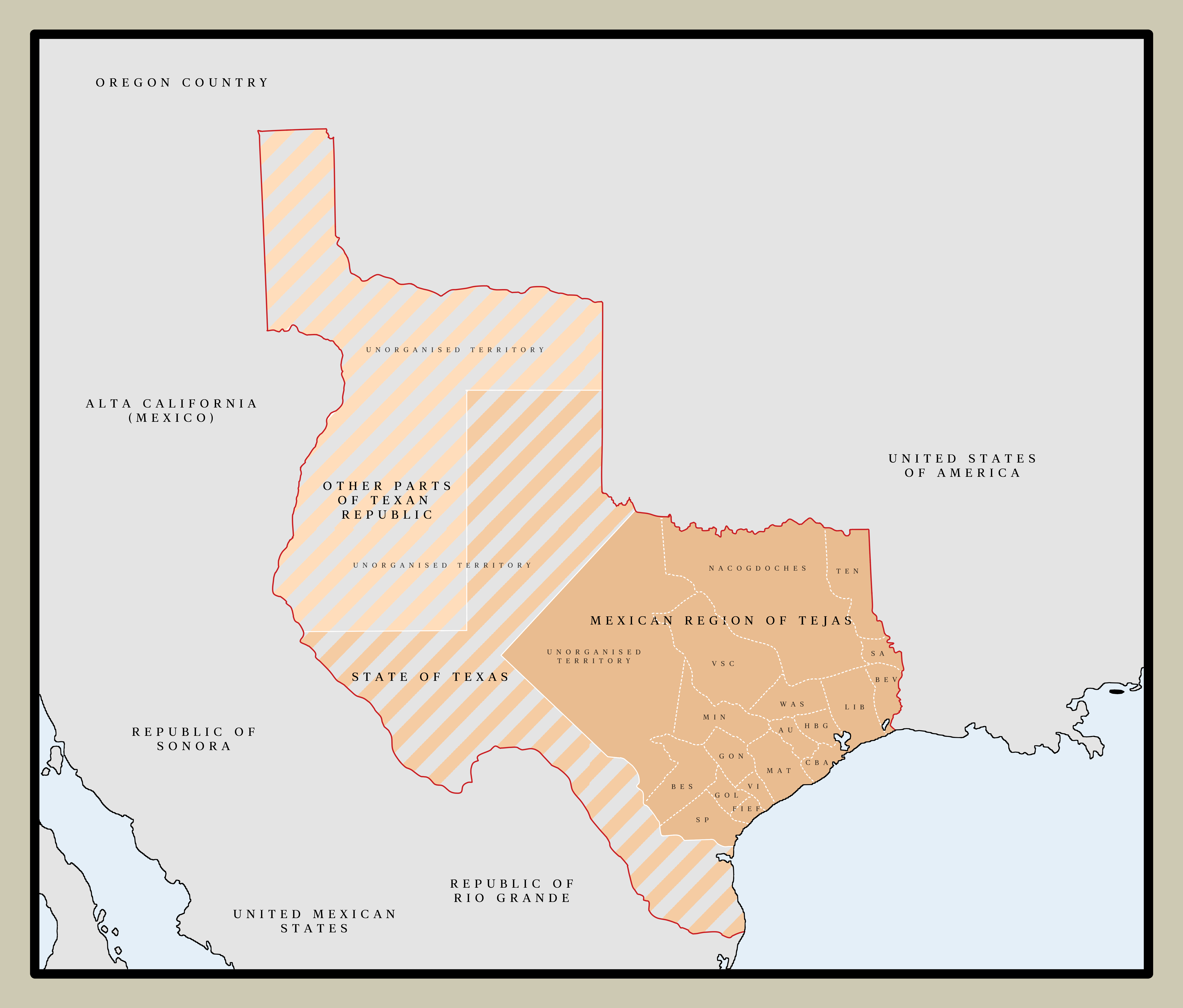 Map of the Republic of Texas | Scrolller