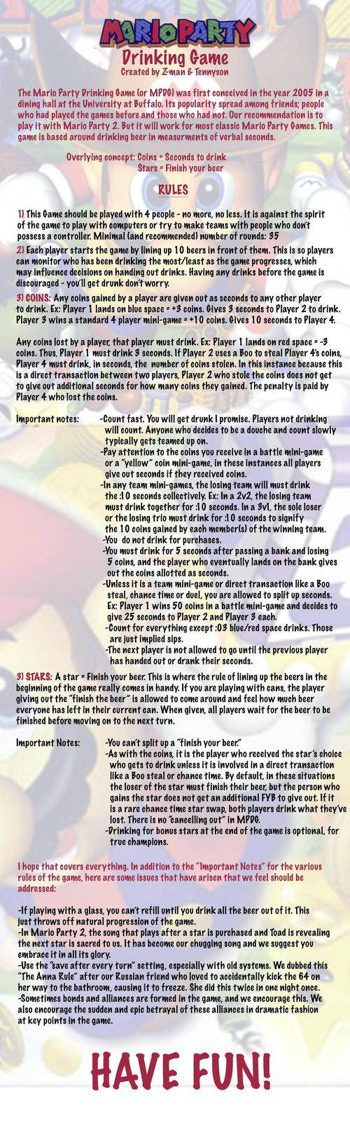 Mario Party Drinking Game | Scrolller