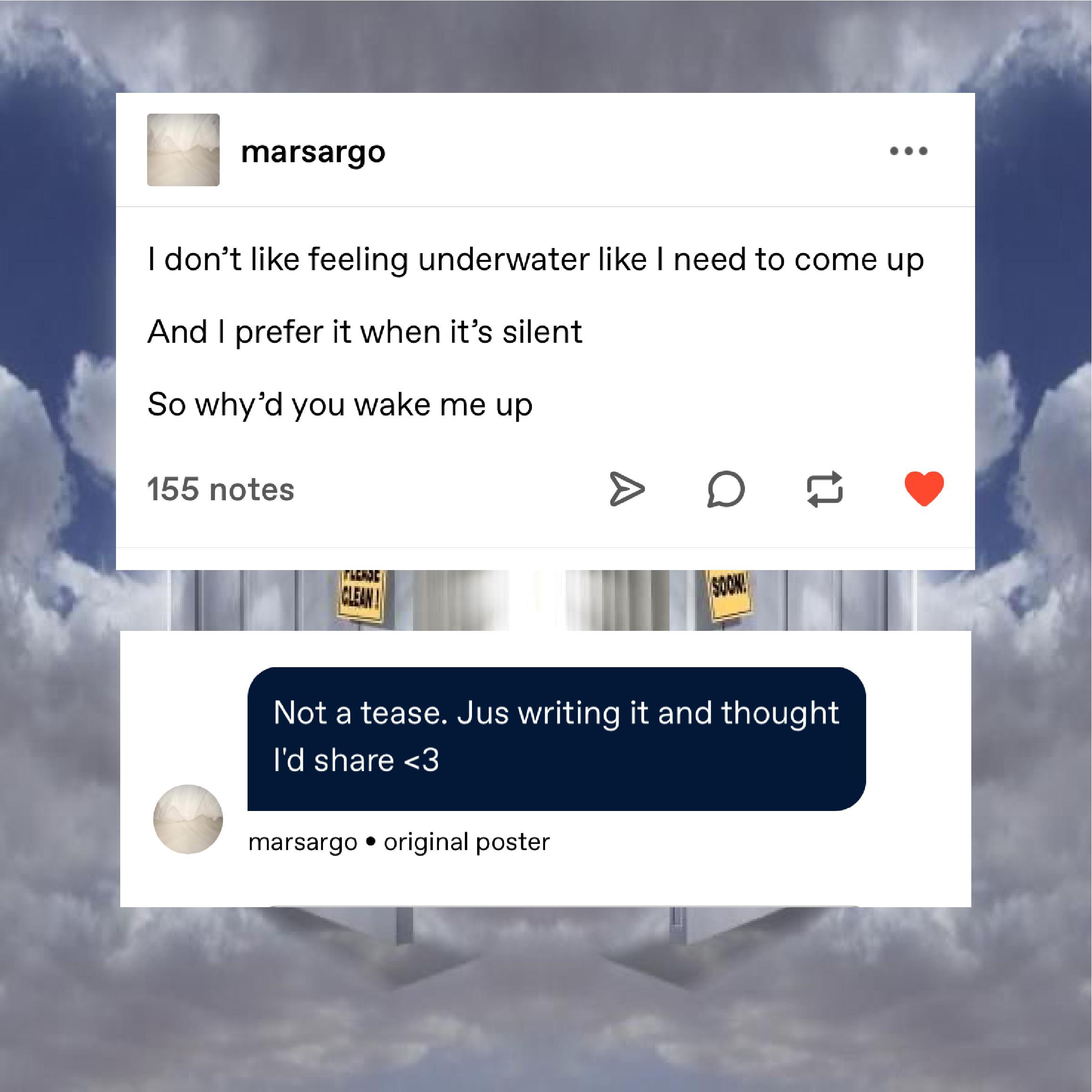 Mars post to tumblr and her response to it! :-) | Scrolller