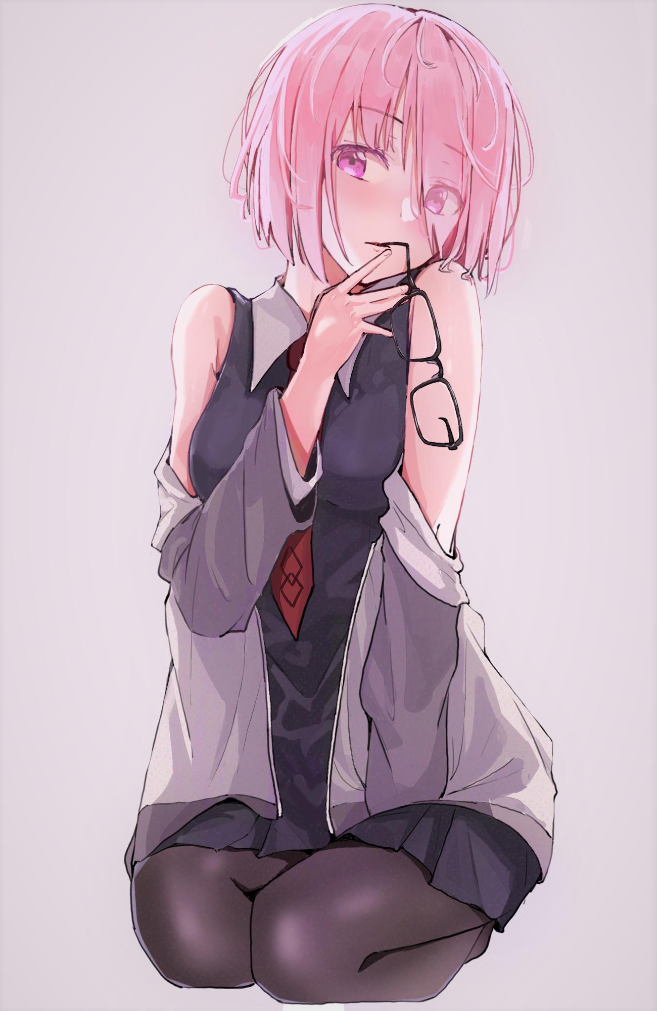 Mashu Taking Off Her Glasses Scrolller