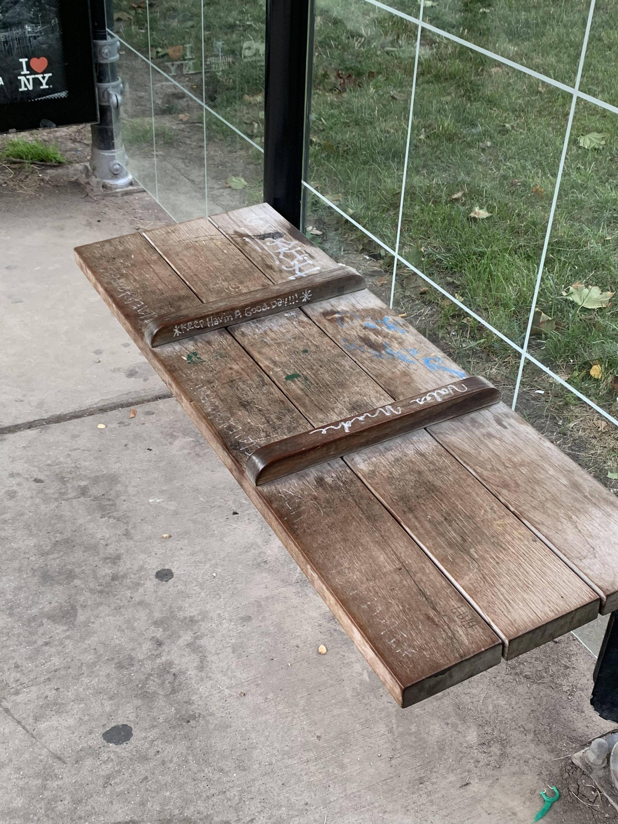 Massive bus stop, tiny bench | Scrolller