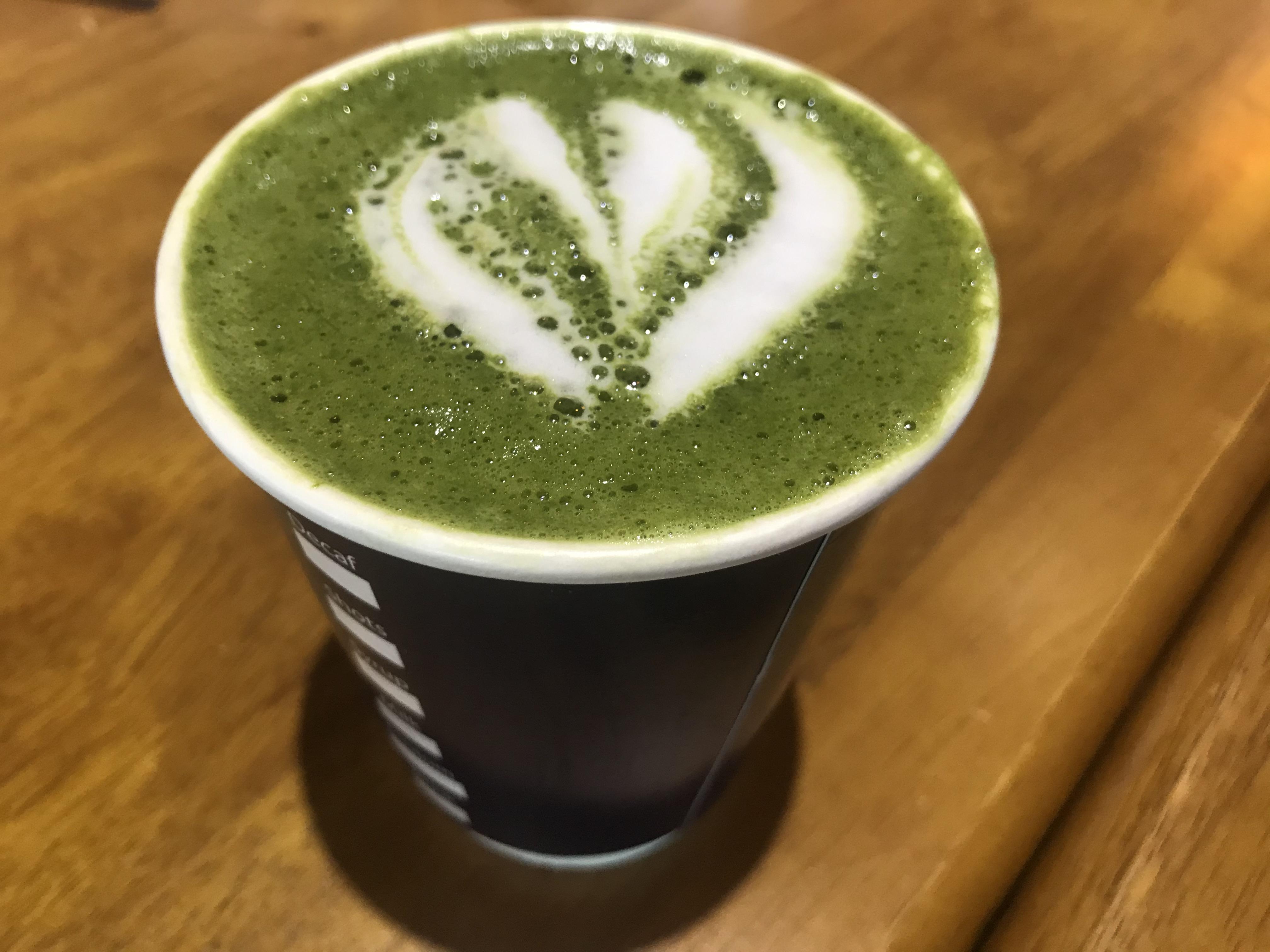 Matcha latte from Laza Coffee in Phnom Penh, Cambodia. | Scrolller