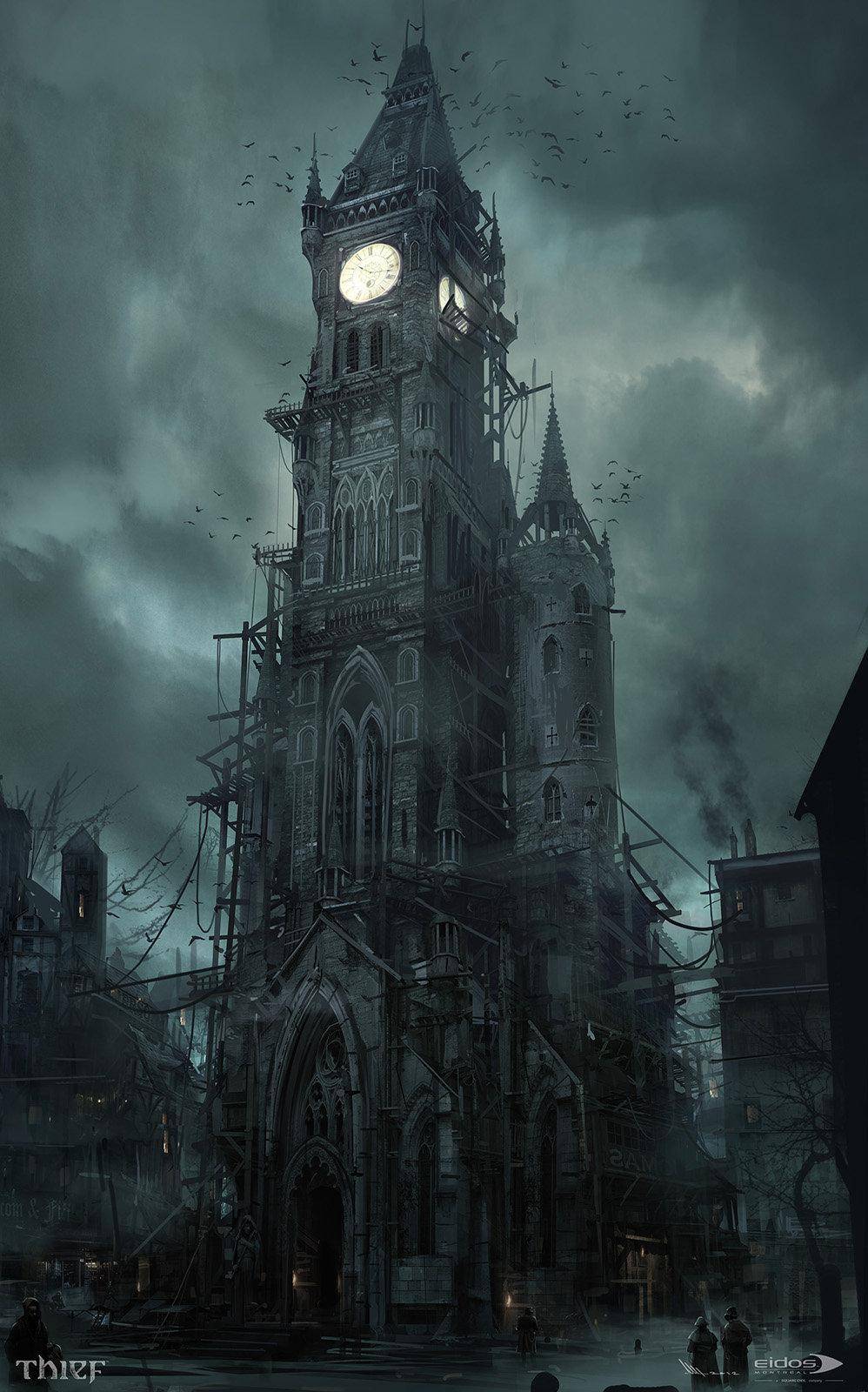 Mathieu Latour-Duhaime - Clocktower concept art for the game Thief (2014) | Scrolller