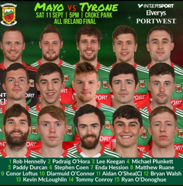 Mayo Team announcement for the Final 2021 | Scrolller