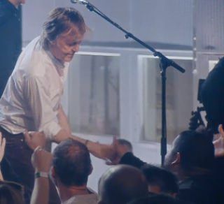 Me shaking Pauls hand at Abbey Road during the secret gig for Egypt ...