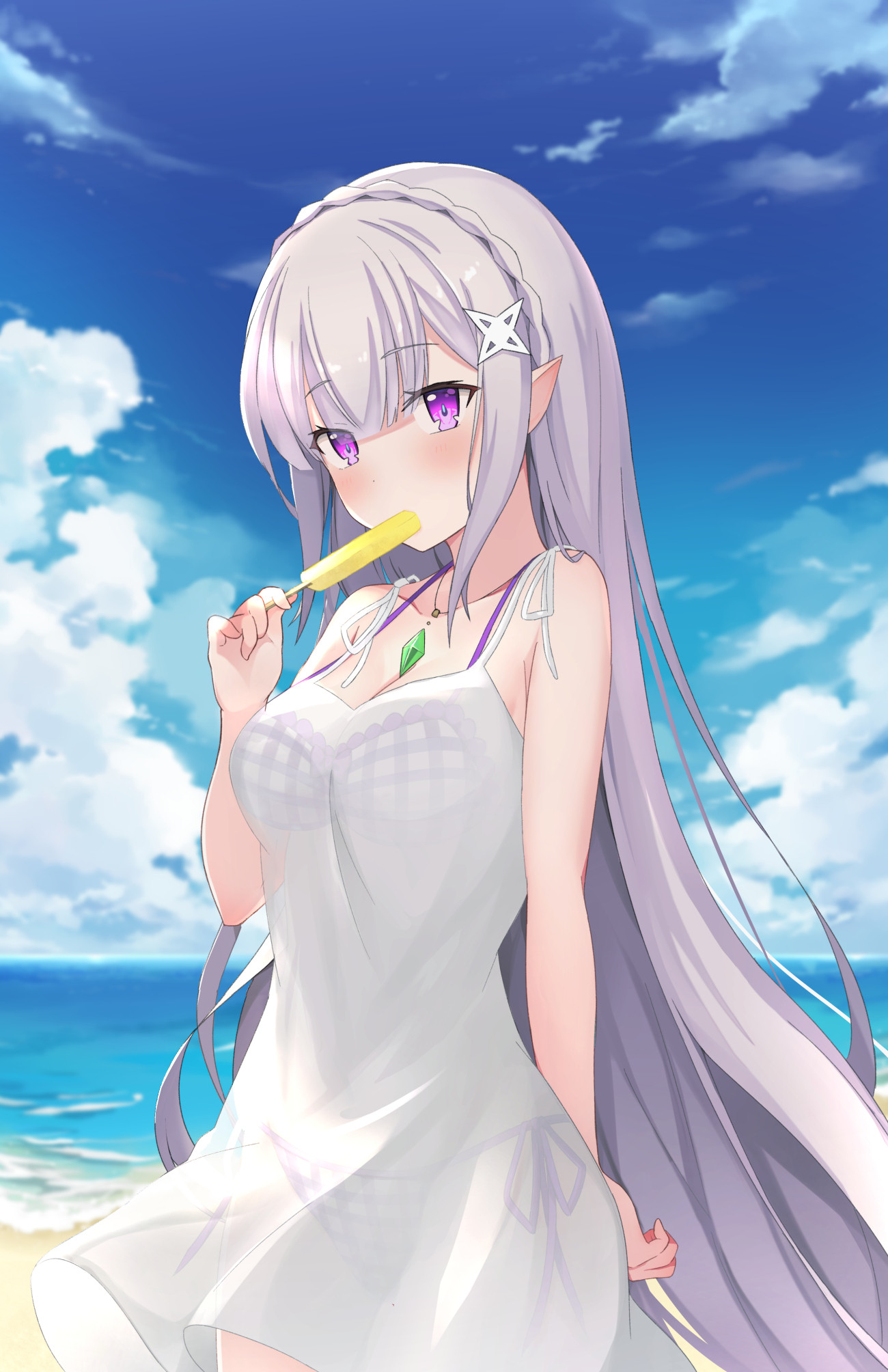 [Media] Emilia having a Popsicle at the Beach | Scrolller