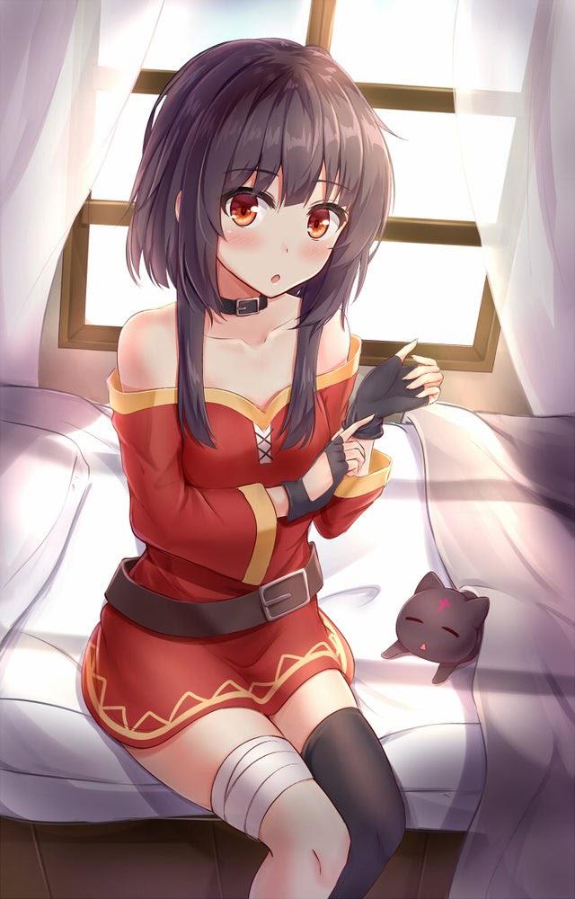 Megumin and sleepy Chomusuke ️ | Scrolller