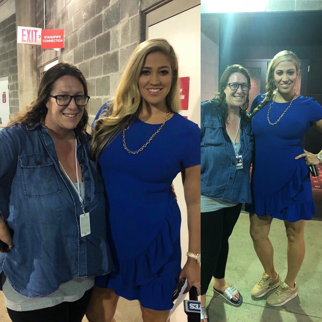 Meredith Marakovits - Before and after pic, Yankees clinch playoff berth (9-22-2018) | Scrolller