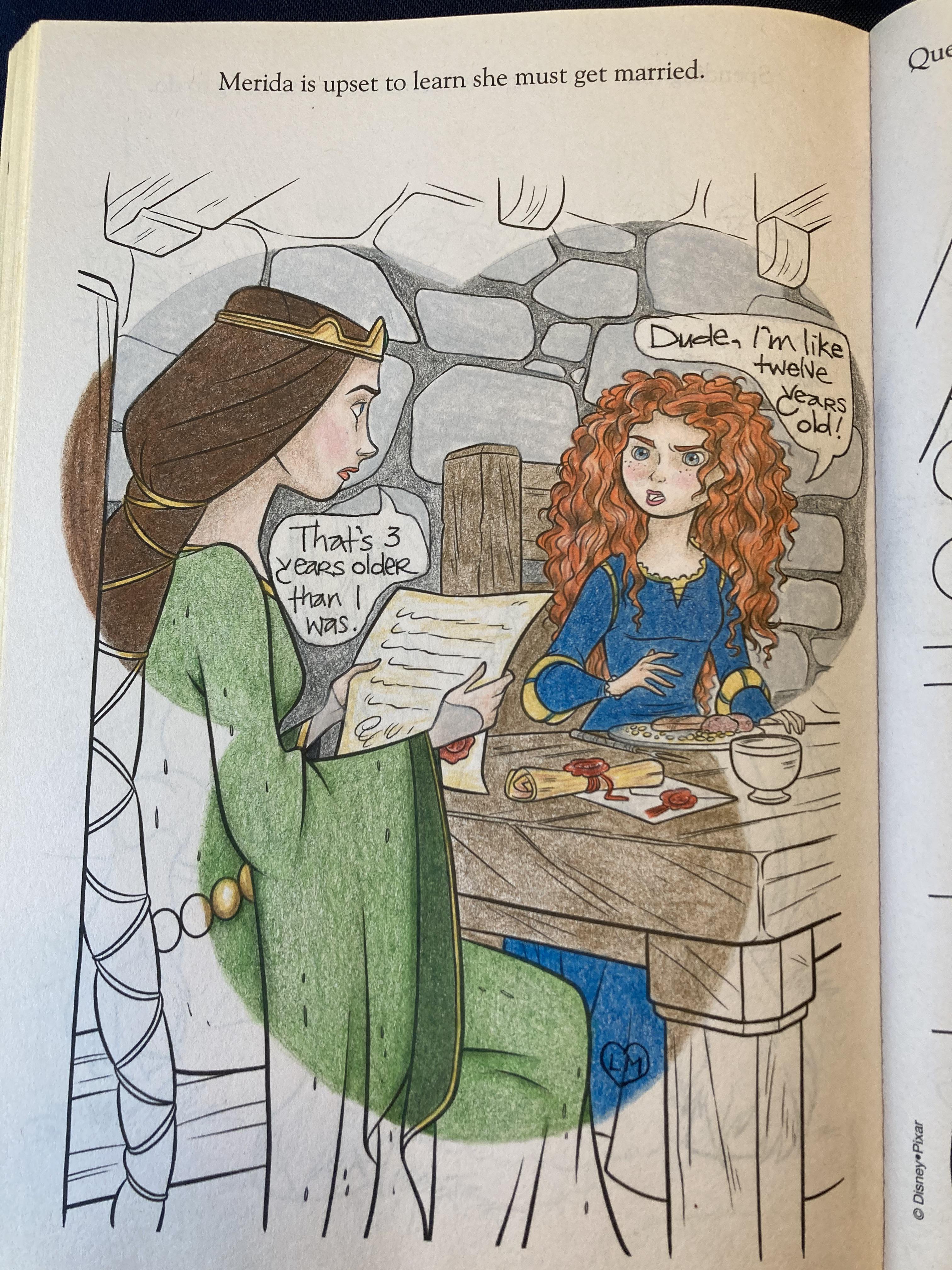 “Merida is upset to learn she must get married.” | Scrolller